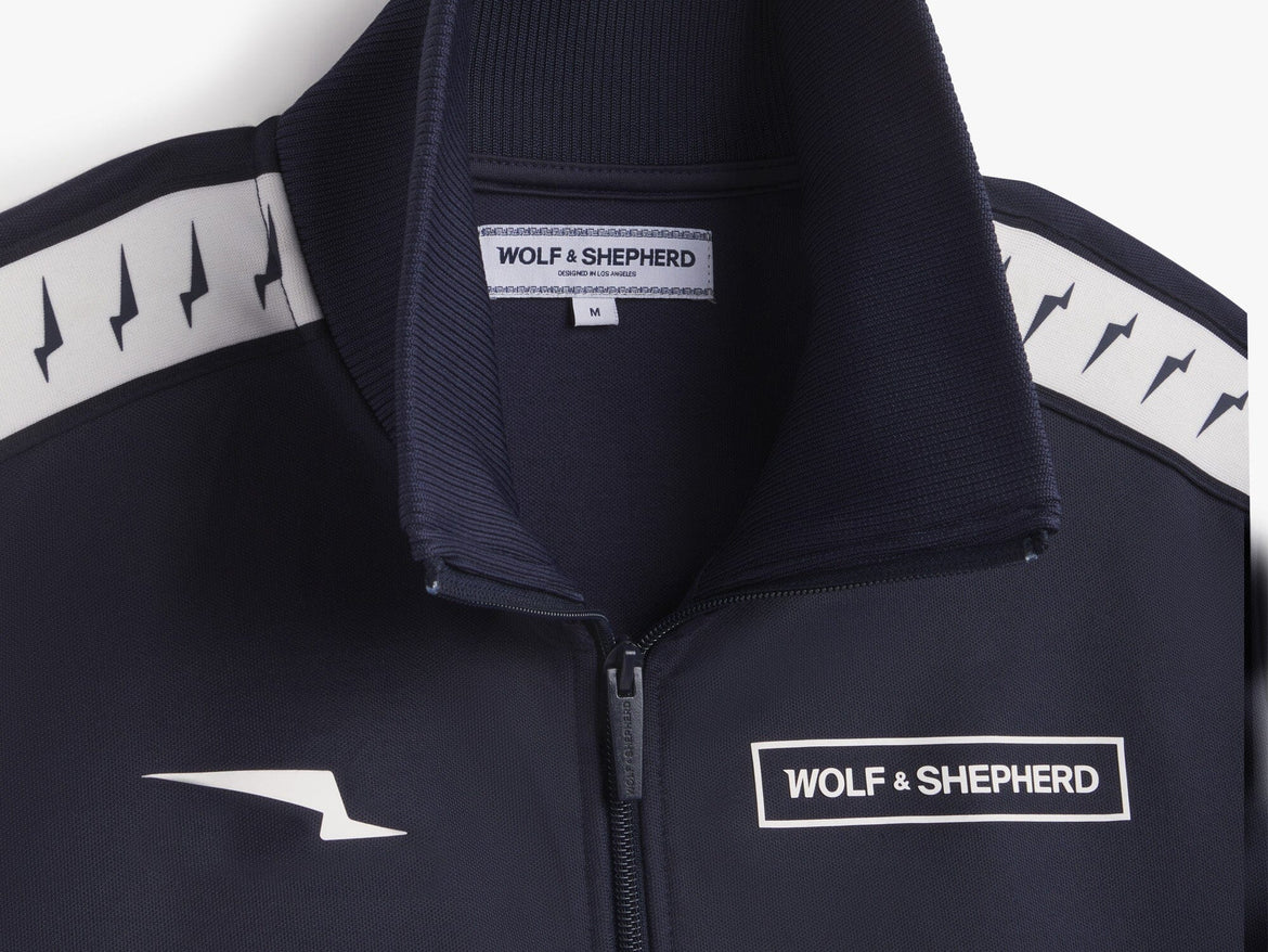 W&S Cotton Track Jacket | Luxury Sport | WOLF & SHEPHERD – Wolf & Shepherd